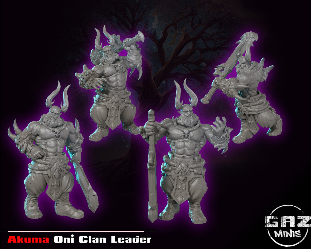 Akuma Clan Leader (Pose Pack) | Oni Assault Miniatures | Fantasy Minia ...