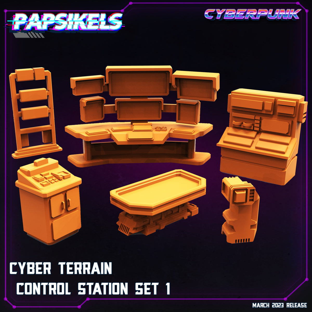 Cyber Terrain Control Station 1 | Cyberpunk | Sci-Fi Miniature | Papsi ...