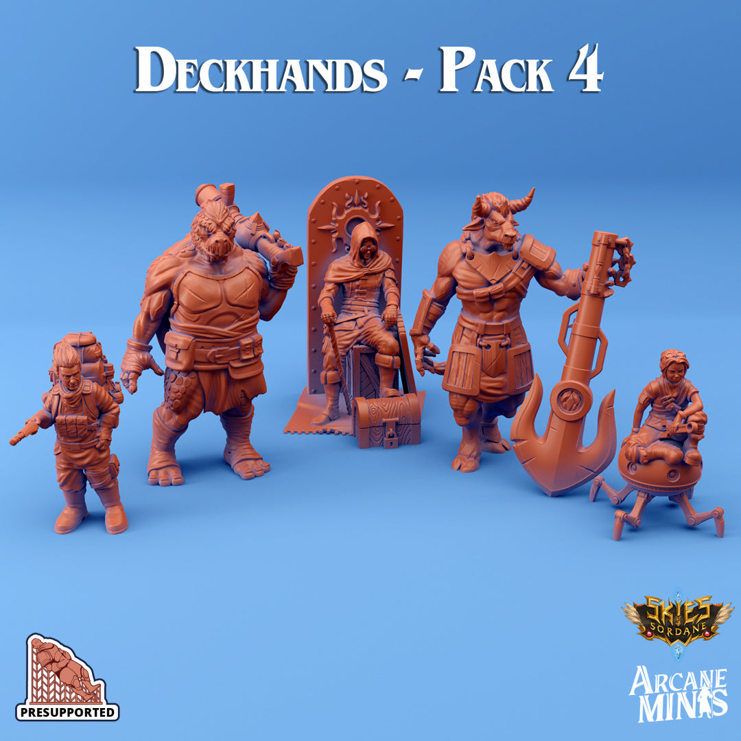 Deckhands Pack 4 | Skies of Sordane | Fantasy Miniature | Arcane Minis ...