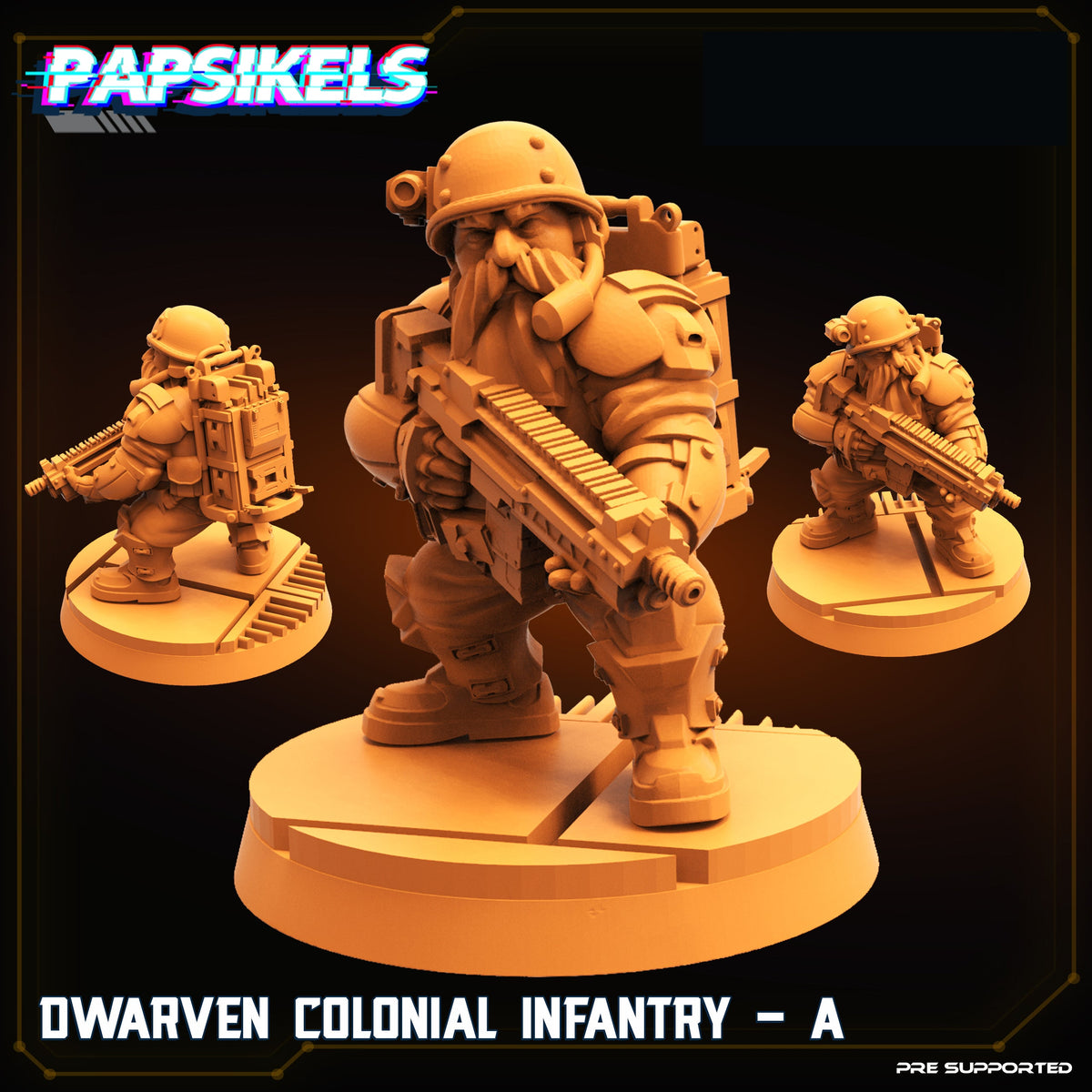 Dwarven Colonial Infantry A | Sci-Fi Specials | Sci-Fi Miniature | Pap ...