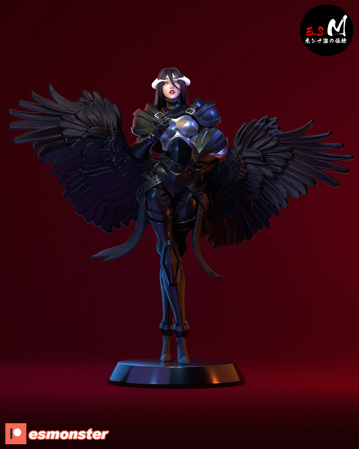 Albedo Armoured | Pin-Up Statue Fan Art Miniature Unpainted | E.S Mons ...