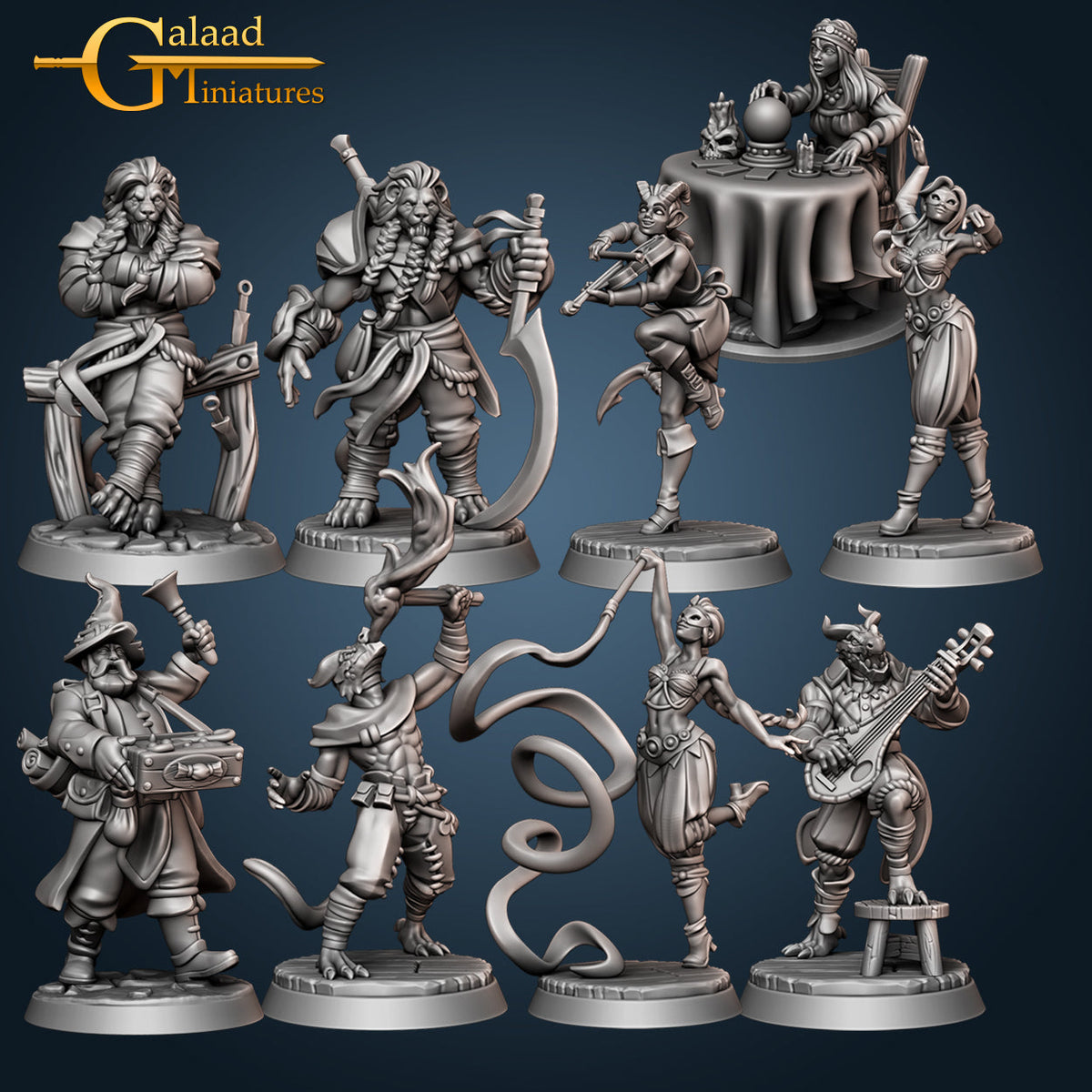 Festival Performer Miniatures (Full Set) | Fantasy Miniature | Galaad ...