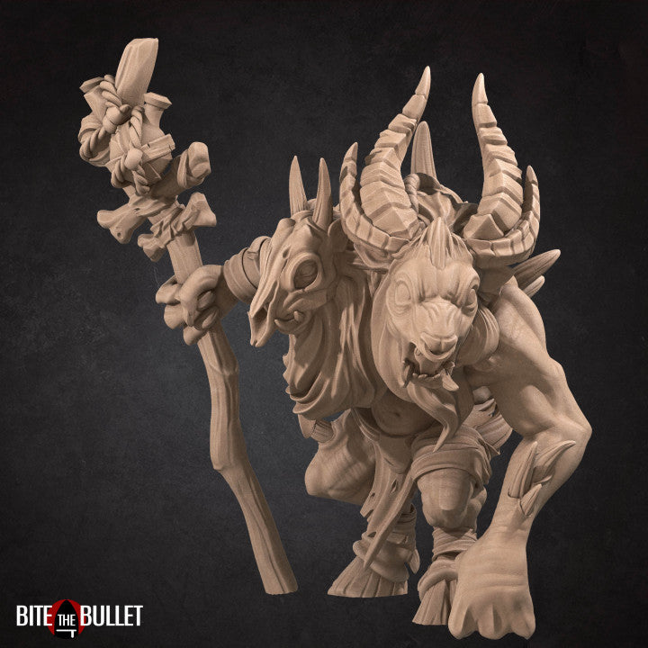 Goatman Shaman | Bullet Hell Demons | Fantasy Miniature | Bite the Bul ...