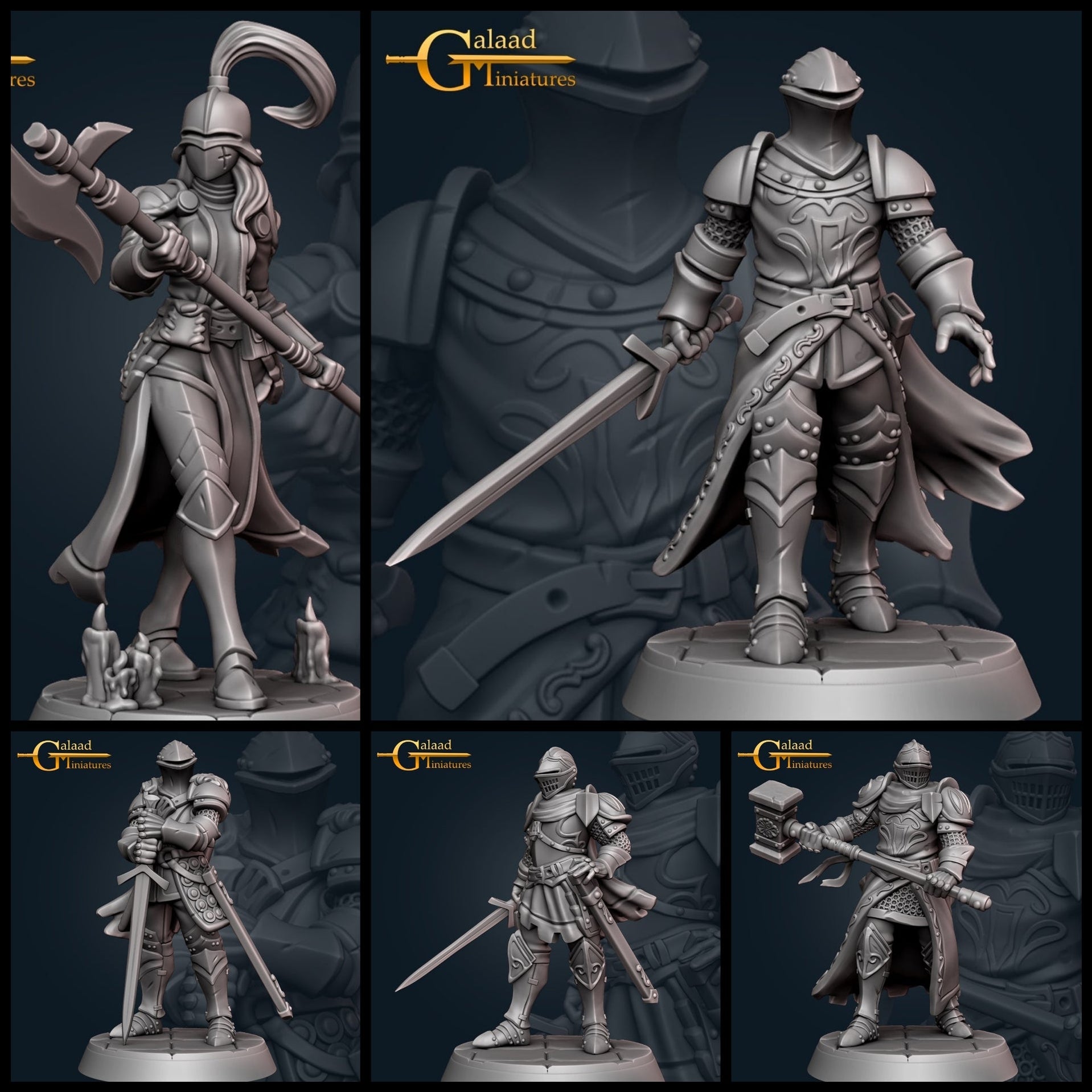Knight Miniatures | December Adventurer | Fantasy Miniature | Galaad M ...