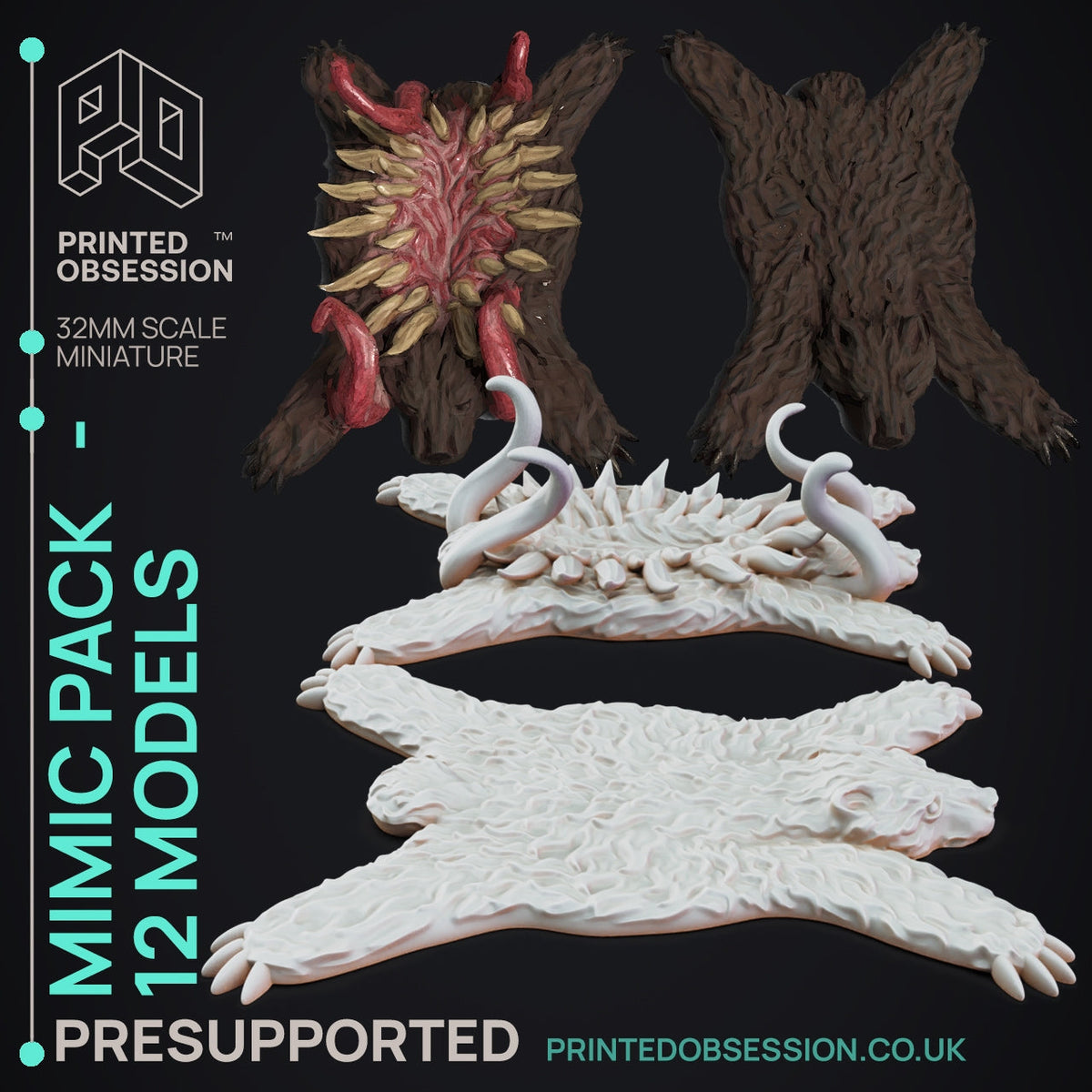Rug Mimic | Ninjas & Mimics | Fantasy Miniature | Printed Obsession ...