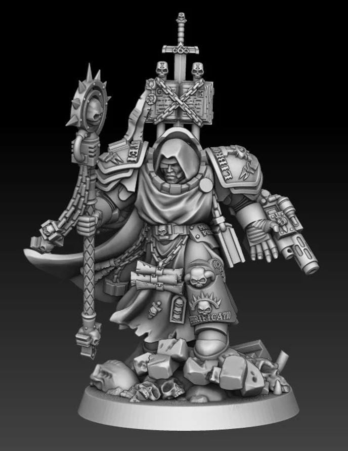 Silver Warden Curator w/ Stave | Silver Wardens | Sci-Fi Miniature | D ...