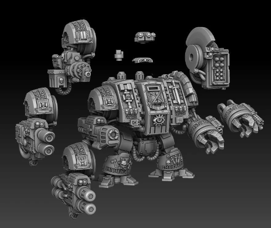 Silver Warden Dread Bot (Weapons Only) | Silver Wardens | Sci-Fi Minia ...