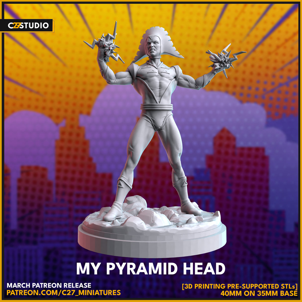 Mr Pyramid Head | Heroes | Sci-Fi Miniature | C27 Studio — TabletopXtra