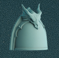 10x Space Warrior Pauldron H | Scylla Legion | DakkaDakka | Sci-Fi Gri ...