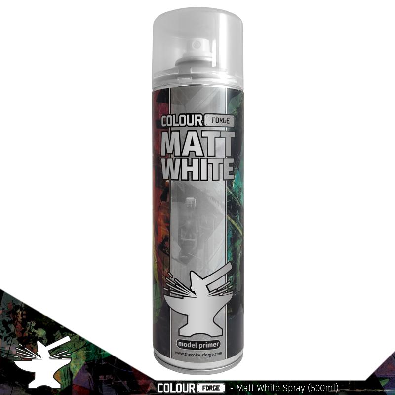 Matt White | Colour Forge | 500ml Matt Spray Primer — TabletopXtra
